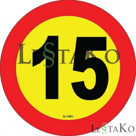 Speed Label 15 Km / h 15X15 cm